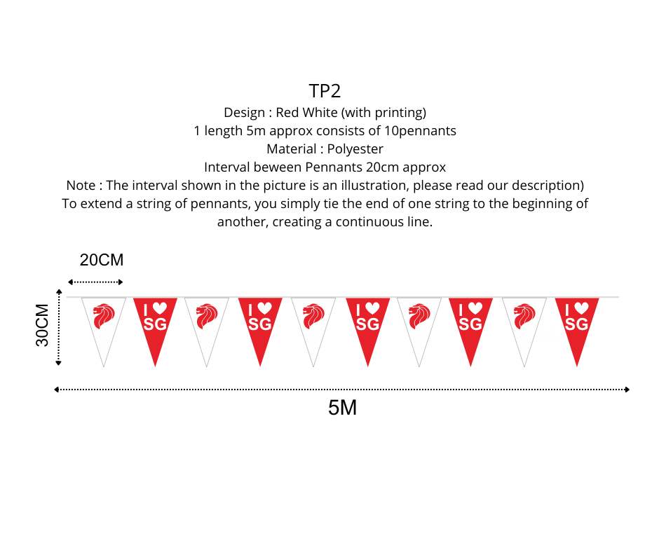 NDP 2025 TP1 | TP2 Triangular Pennants – Grace Art and Silkscreen